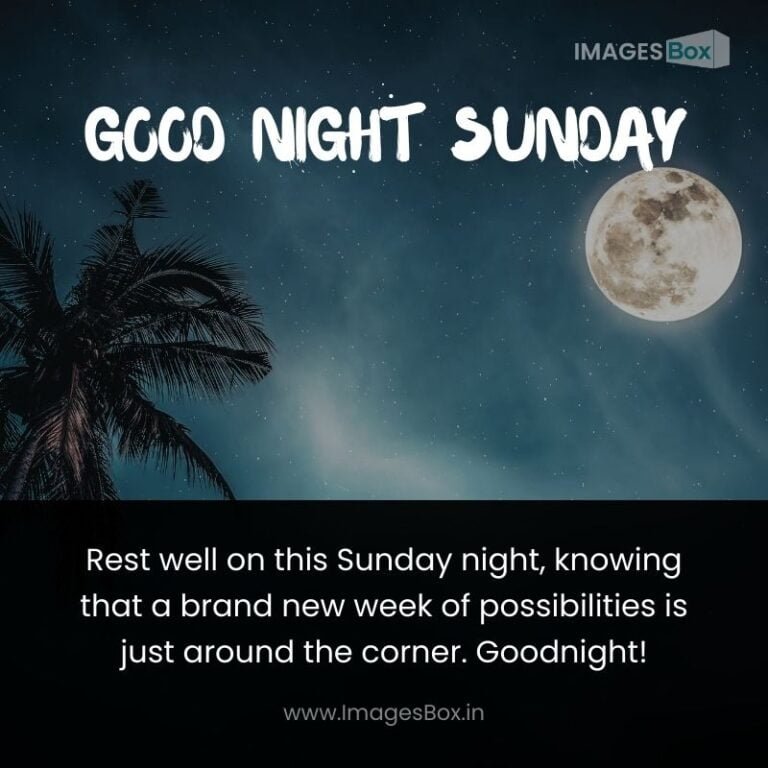 28+ Good Night Sunday Images with Quotes (2025)